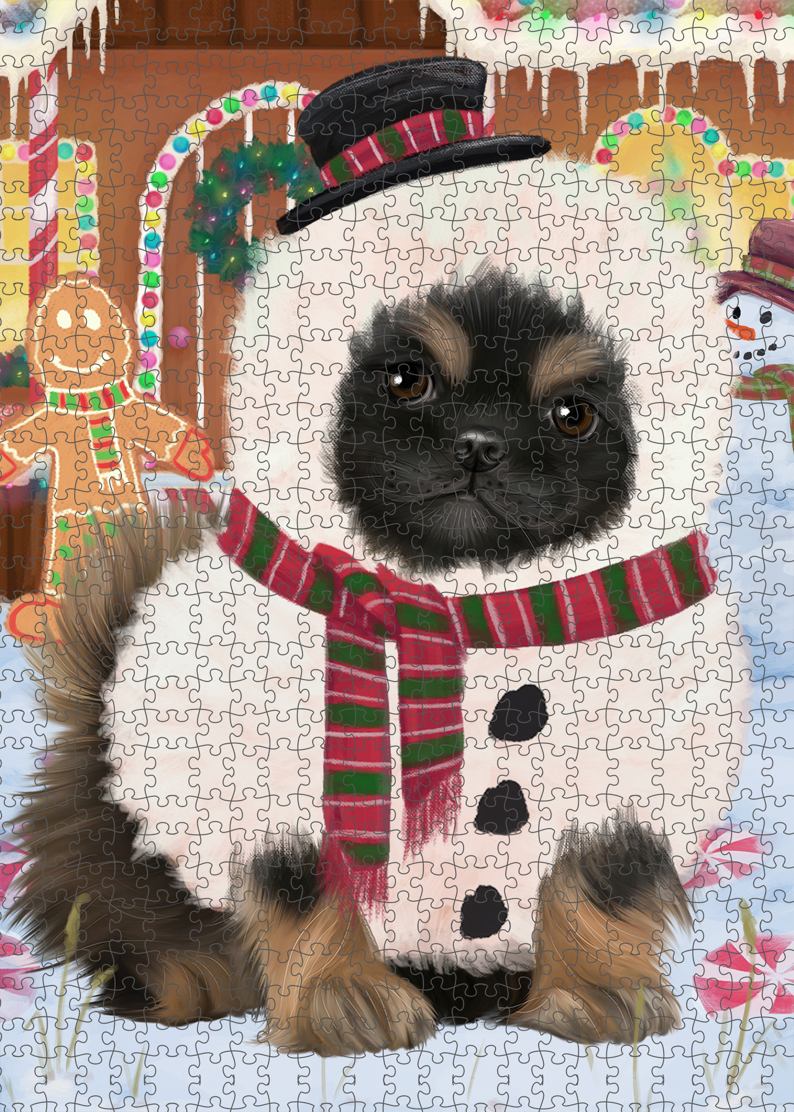 Pekingese Jigsaw Puzzle for Adults Interlocking Games Dog Christmas ...