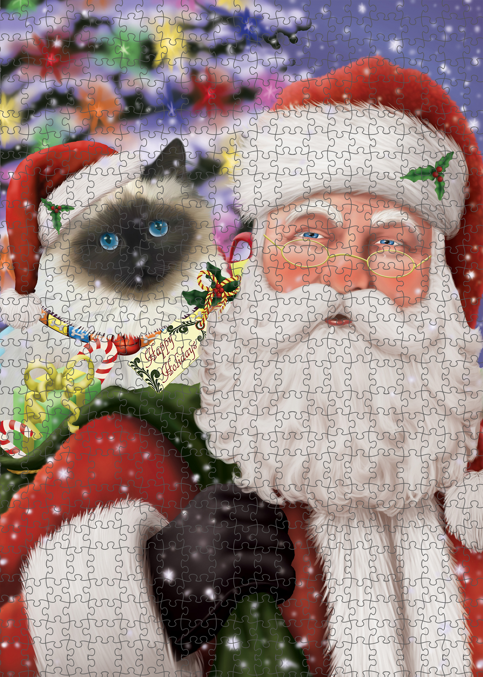 Christmas Birman Cat Photo Jigsaw Interlocking 1000 Pcs. Puzzle | eBay