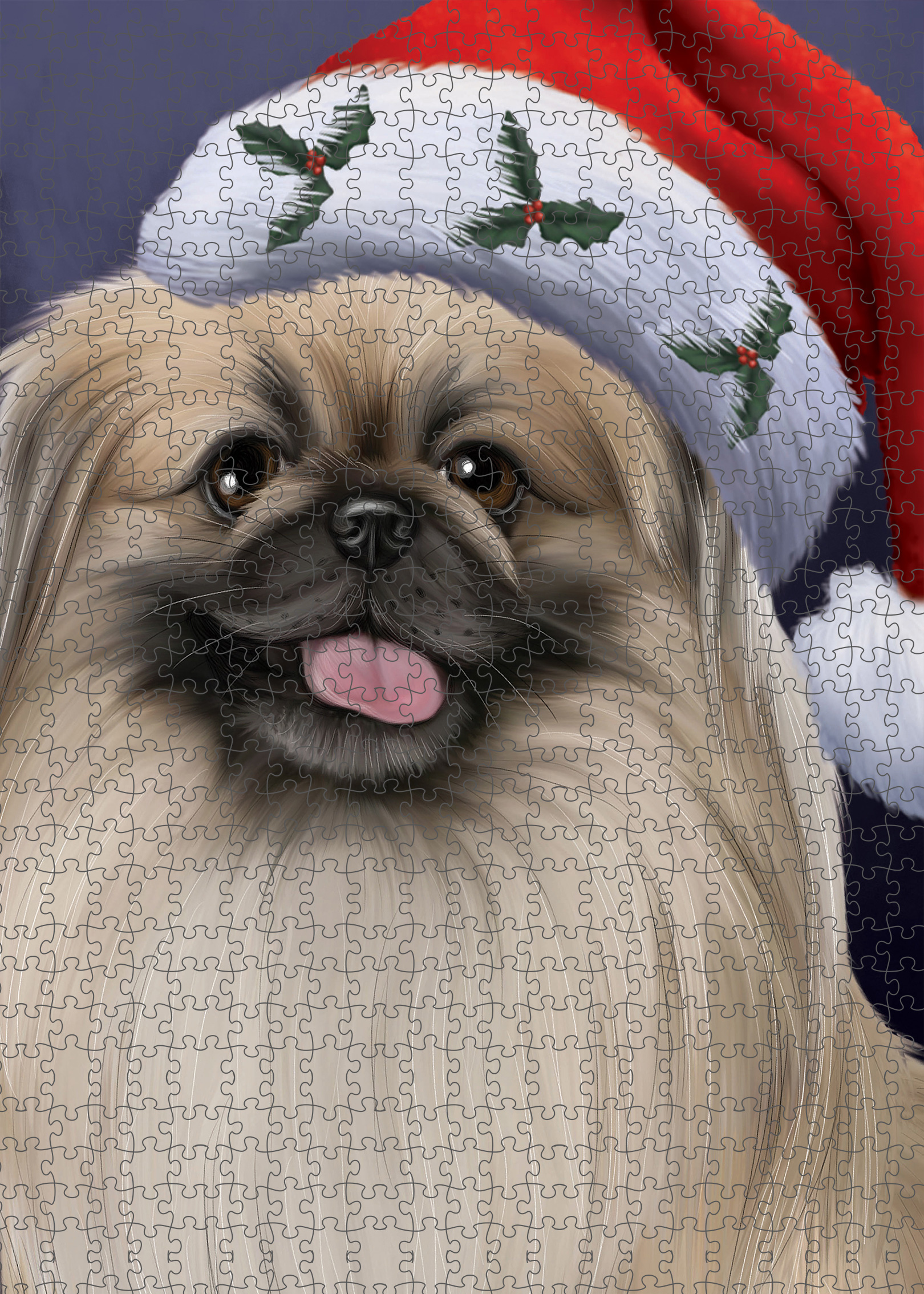 Pekingese Jigsaw Puzzle for Adults Interlocking Games Dog Christmas ...